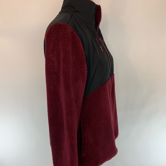Fila | Jackets & Coats | Fila Sport Full Zip Maroon Fuzzy Jacket Sz L ...